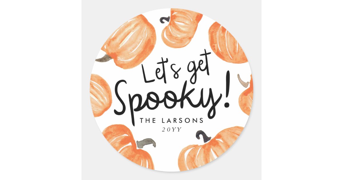 Pumpkin Patch Halloween Classic Round Sticker | Zazzle