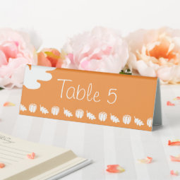 Pumpkin Patch in Orange Table Tent Sign | Zazzle