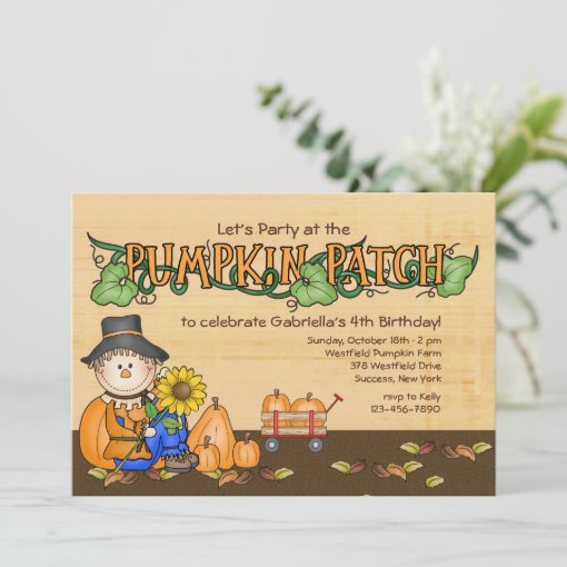 Pumpkin Patch Party Invitation | Zazzle