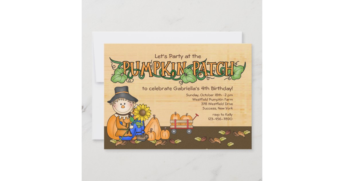 Pumpkin Patch Party Invitation | Zazzle