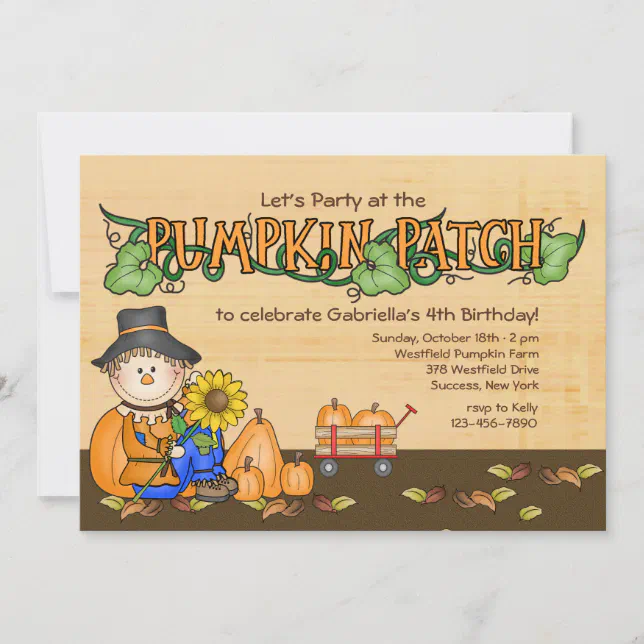 Pumpkin Patch Party Invitation | Zazzle