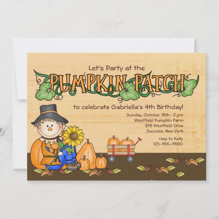 Pumpkin Patch Party Invitation | Zazzle.com