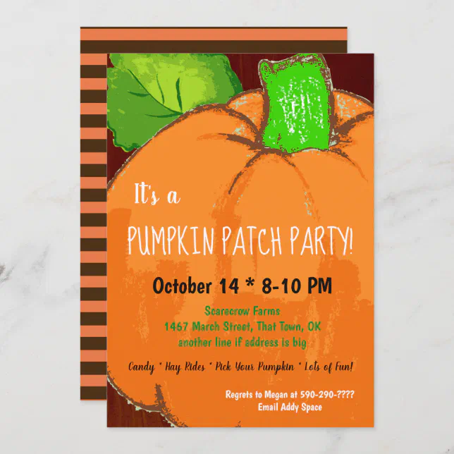 Pumpkin Patch Party Invitation | Zazzle