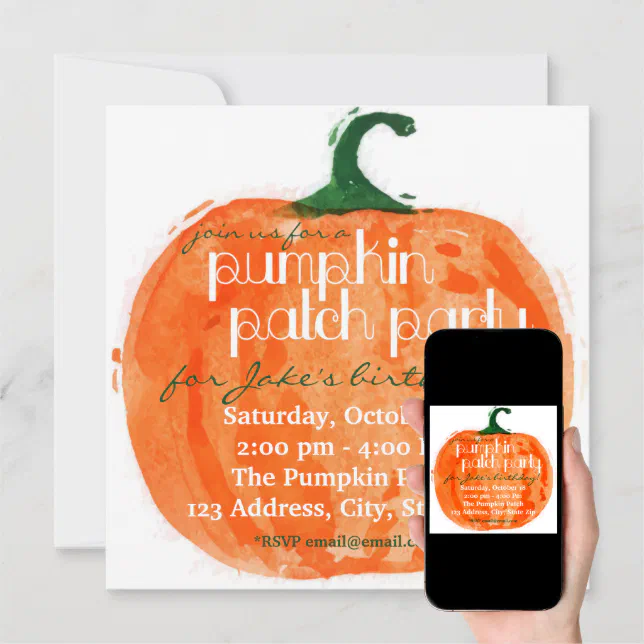 Pumpkin Patch Party Invitation | Zazzle