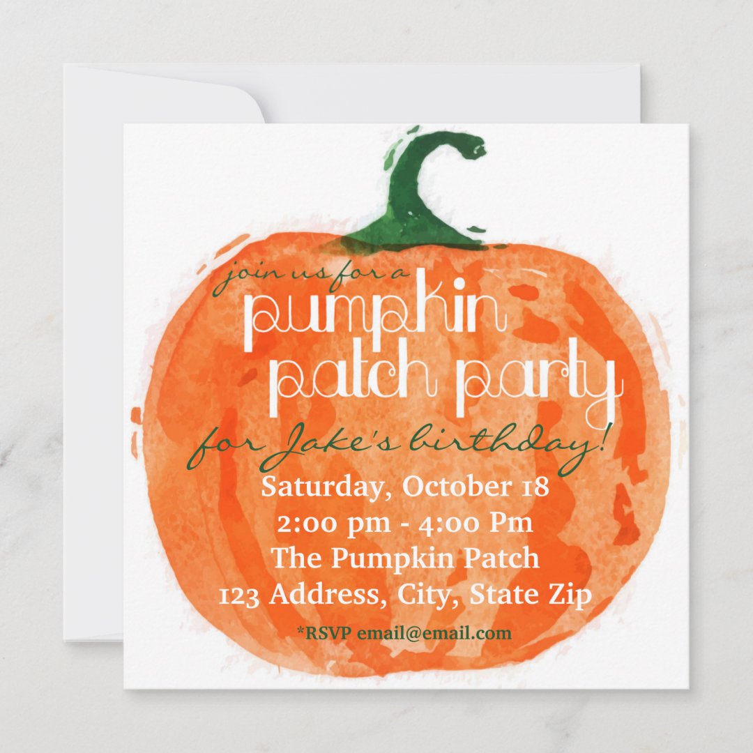 Pumpkin Patch Party Invitation | Zazzle