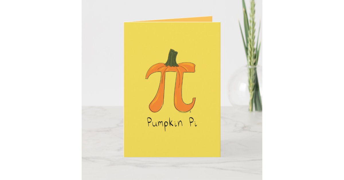 Pumpkin Pi Greeting Card | Zazzle
