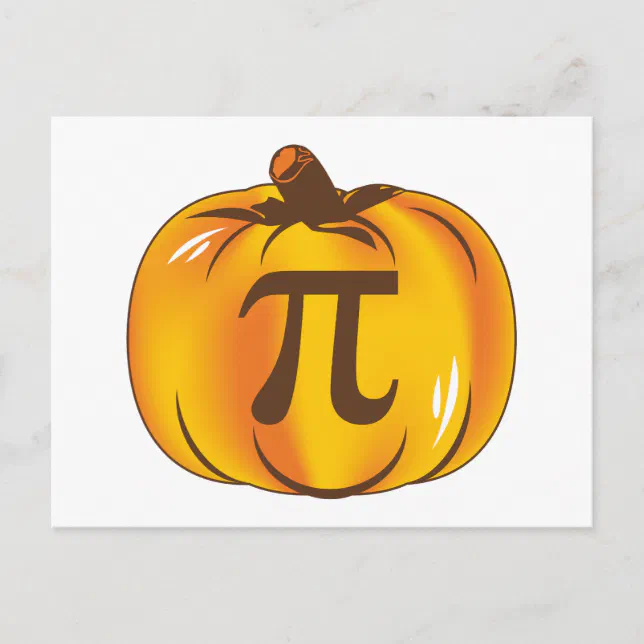 Pumpkin Pi - Happy Halloween Postcard | Zazzle