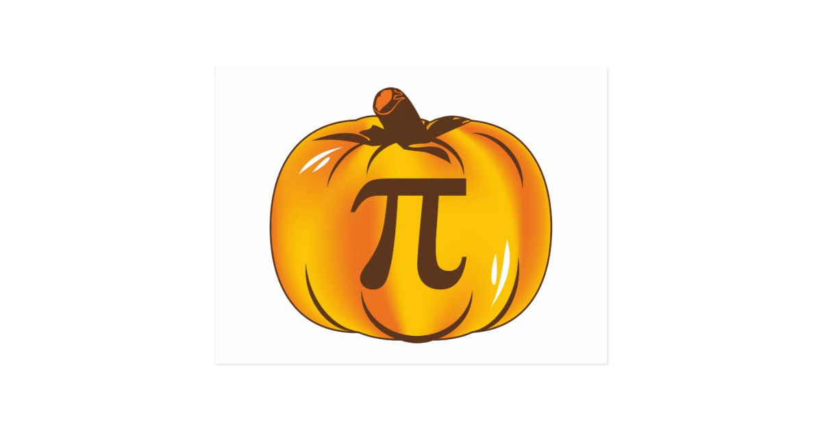 Pumpkin Pi - Happy Halloween Postcard | Zazzle.com
