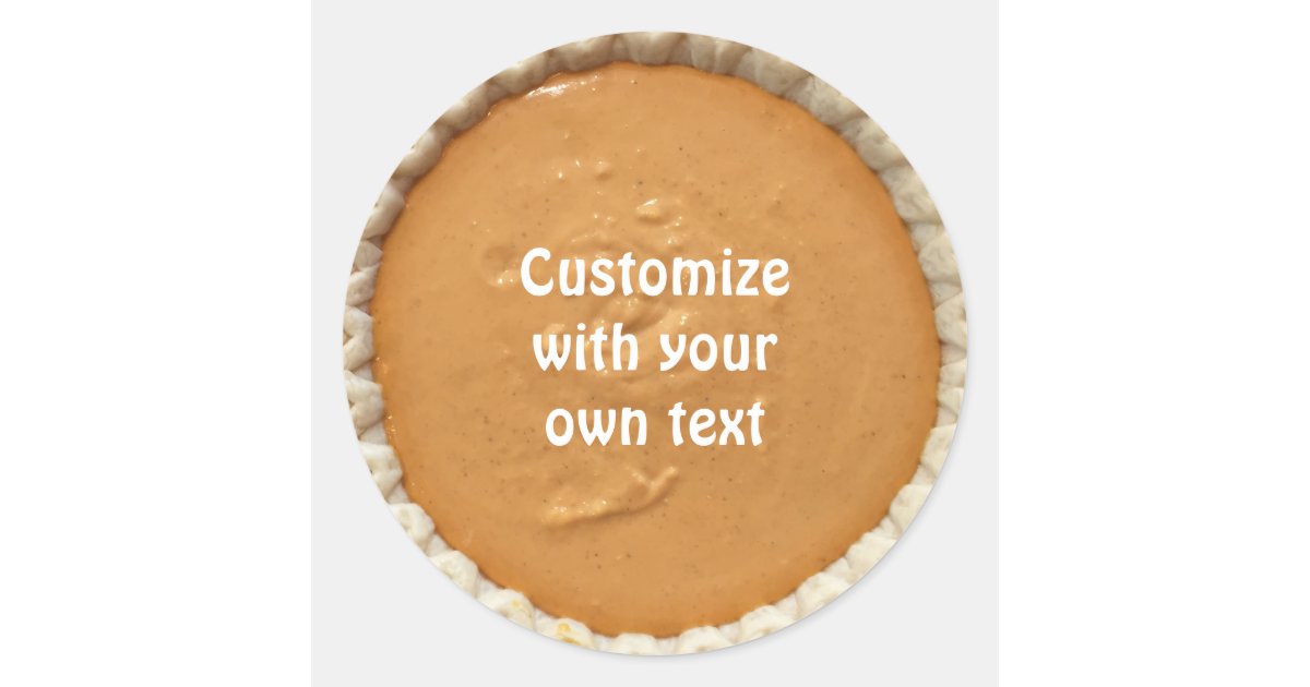 Pumpkin Pie Classic Round Sticker | Zazzle
