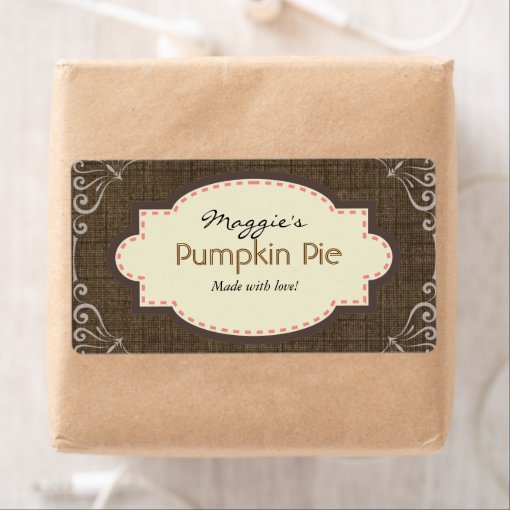 Pumpkin Pie Labels, Custom Template Label | Zazzle