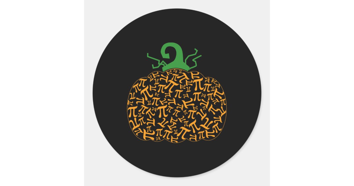 Pumpkin Pie Pi Day 3.14 Symbol Geek Stem Math Teac Classic Round ...