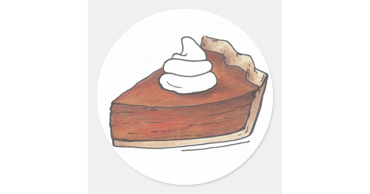 Pumpkin Pie Slice Baking Thanksgiving Holiday Food Classic Round ...