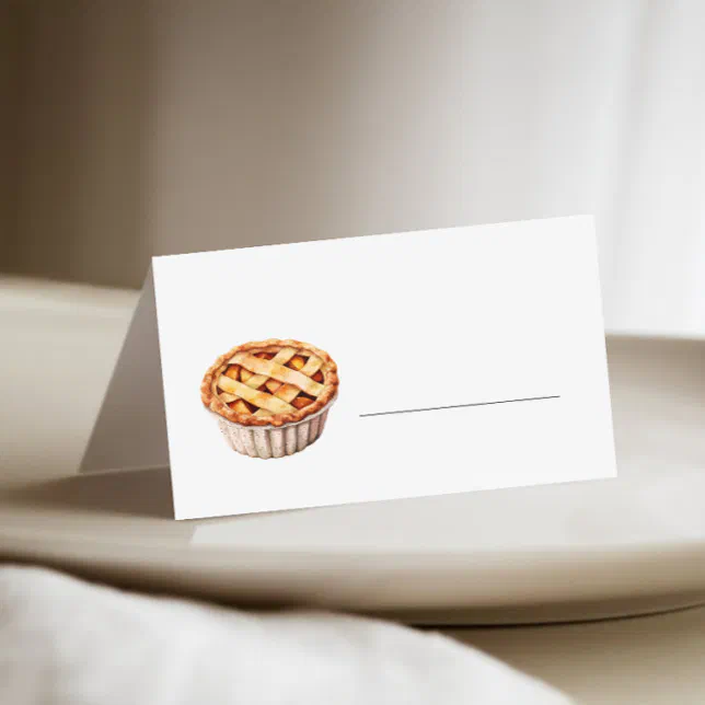 Pumpkin Pie Thanksgiving Fill in Place Card | Zazzle