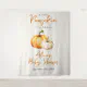 Pumpkin Rustic Fall Baby Shower Photo Backdrop | Zazzle