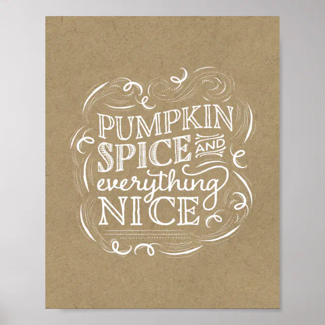 Pumpkin Spice Fall Thanksgiving Art Print | Zazzle