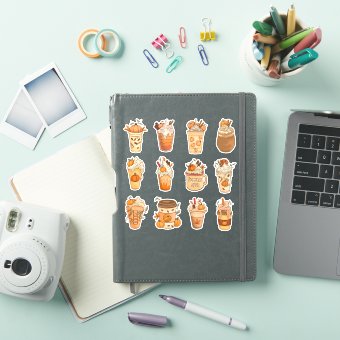 Pumpkin Spice Latte Stickers Pack | Zazzle