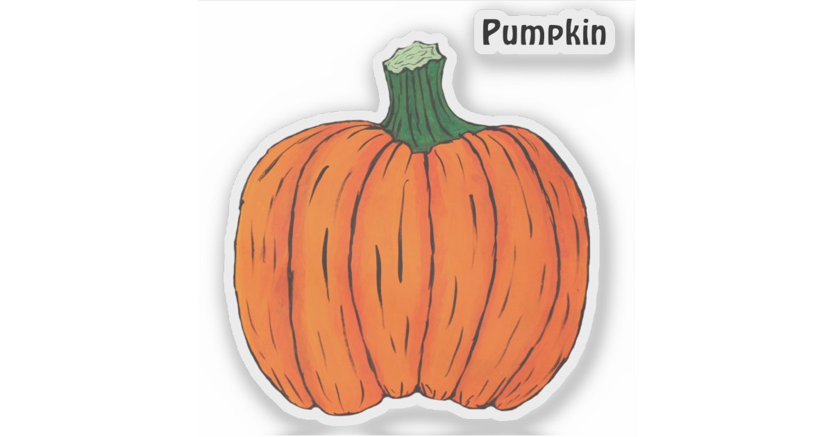 Pumpkin Sticker | Zazzle