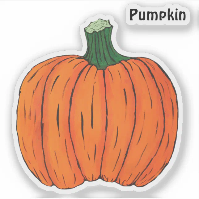 Pumpkin Sticker | Zazzle