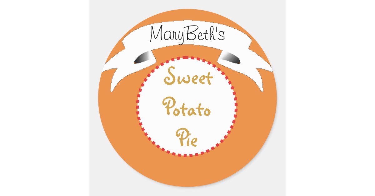 Pumpkin Sweet potato pie food label | Zazzle