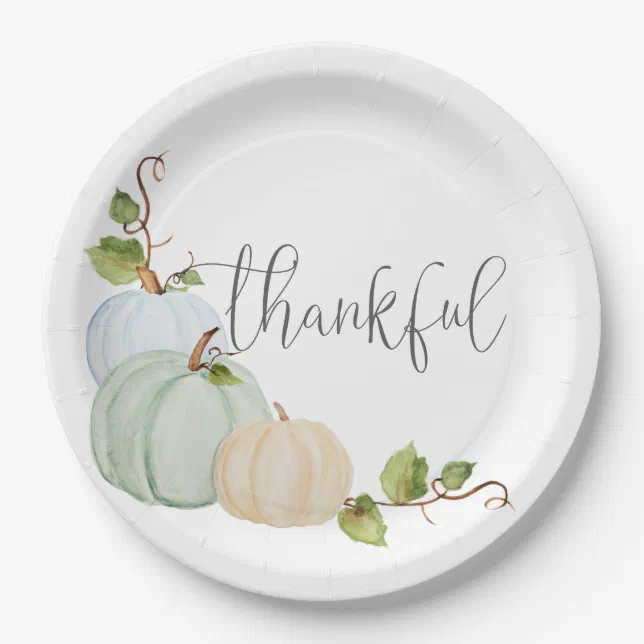 Pumpkin Thankful Plate | Zazzle