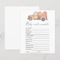 Pumpkin truck - Word scramble baby shower game | Zazzle