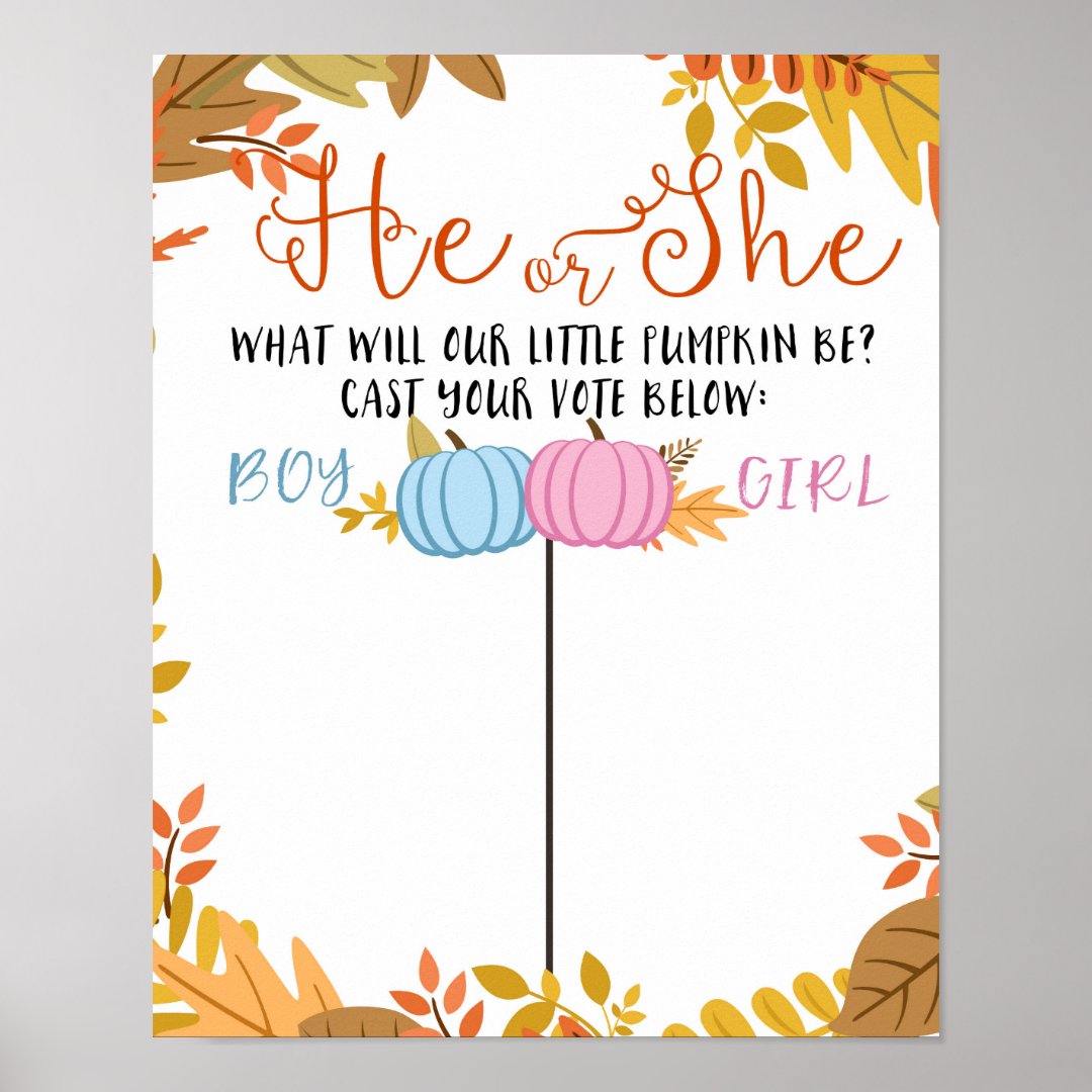Pumpkin Voting Board Poster | Zazzle