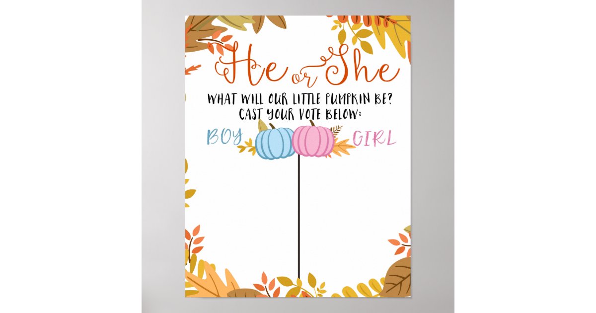 Pumpkin Voting Board Poster | Zazzle