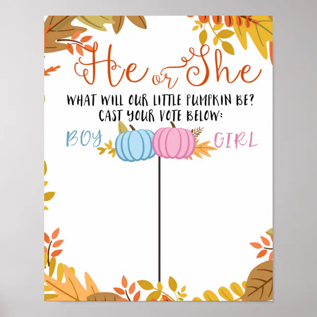 Pumpkin Voting Board Poster | Zazzle