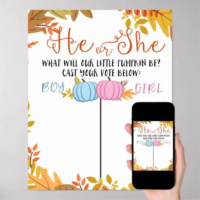 Pumpkin Voting Board Poster | Zazzle