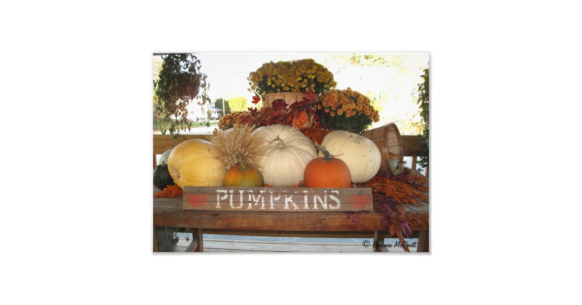 Pumpkin Welcome Print | Zazzle