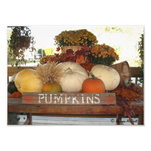 Pumpkin Welcome Print | Zazzle