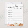 Pumpkin Wishes for Baby Card | Zazzle