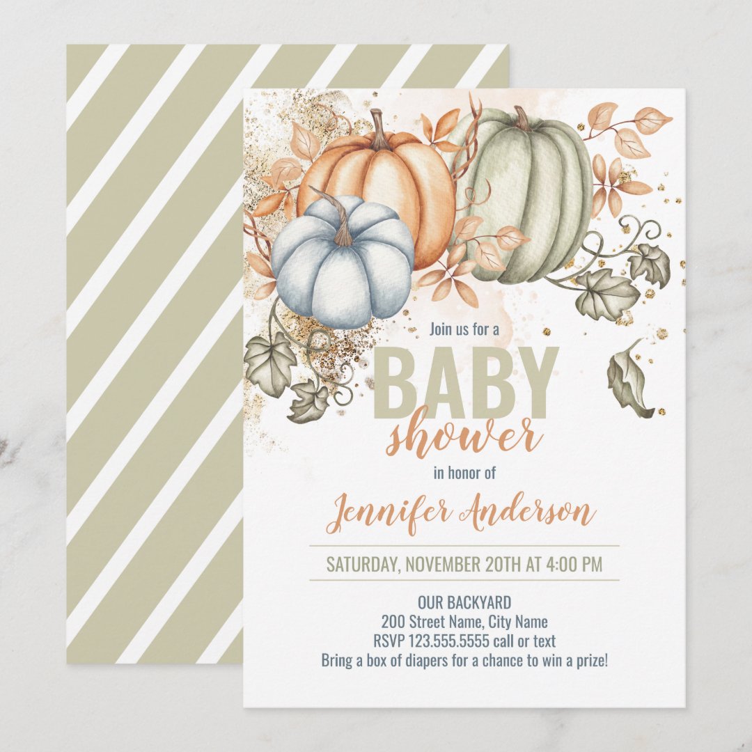 Pumpkins Baby Shower Invitation | Zazzle