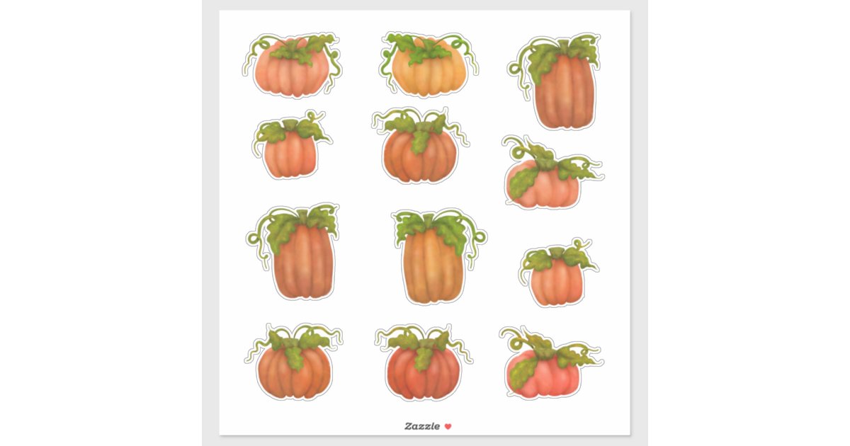 Pumpkins Pumpkins Pumpkins Sticker | Zazzle