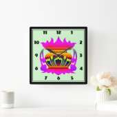 Pun kalasa Sri Lanka traditional pot of prosperity Square Wall Clock ...