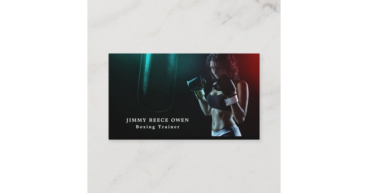 Punch Bag, Boxer, Boxing Trainer Business Card | Zazzle