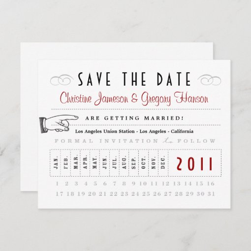 Punch Card Save the Date | Zazzle