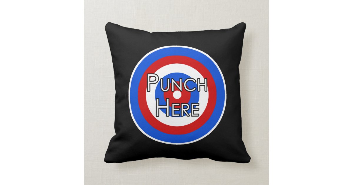 "Punch Here" Pillow | Zazzle.com