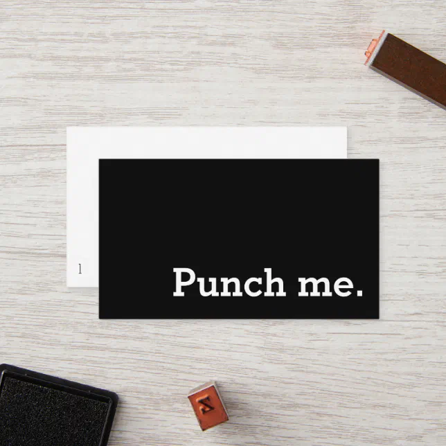 Punch Me Simple Dark Loyalty Coffee Punch-Card | Zazzle