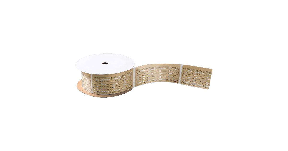 Punched Card GEEK Satin Ribbon | Zazzle