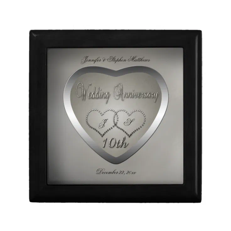 Punched Tin 10 Year Anniversary Gift Box | Zazzle