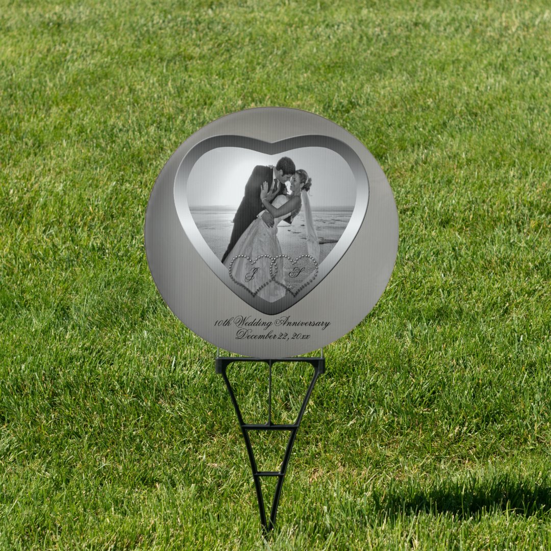 Punched Tin 10 Year Anniversary Sign | Zazzle