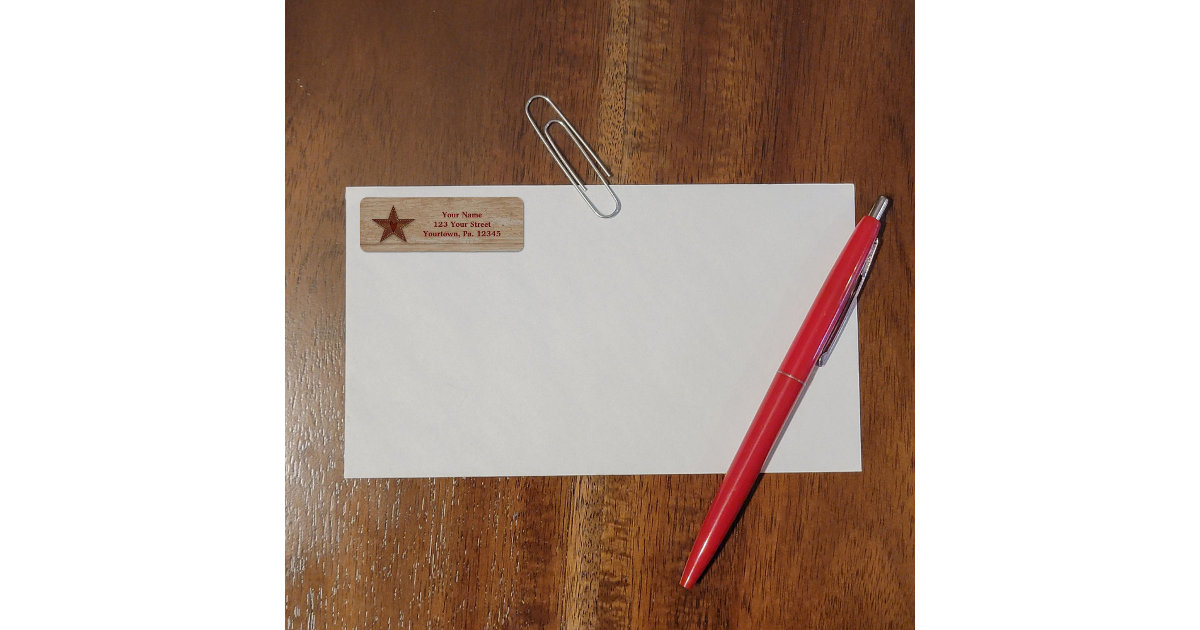 Punched Tin Star Address Label | Zazzle