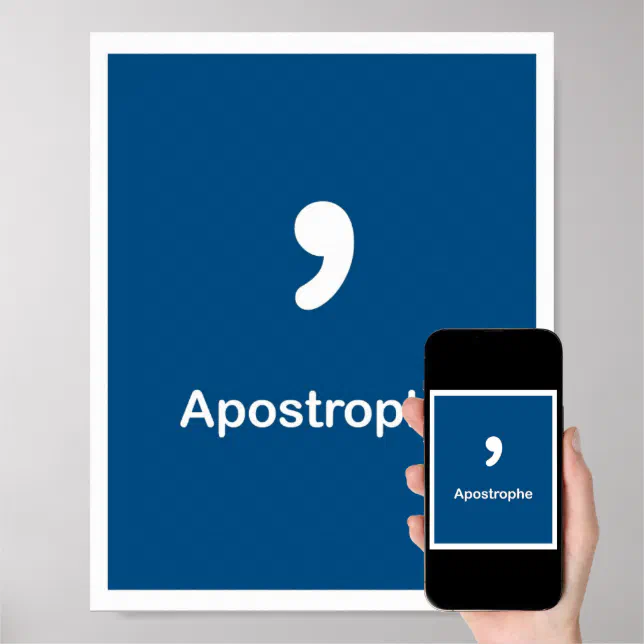 Punctuation Marks- Apostrophe Poster | Zazzle