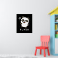 Punda Funny Animal Panda Pun Dark BG Poster | Zazzle