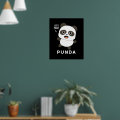 Punda Funny Animal Panda Pun Dark BG Poster | Zazzle