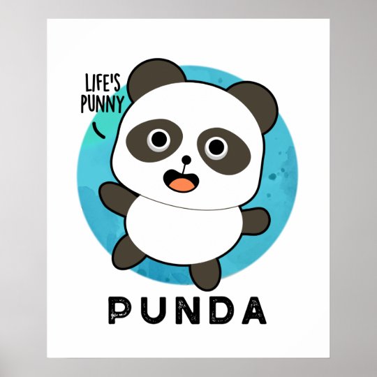 Punda Funny Animal Panda Pun Poster | Zazzle.com