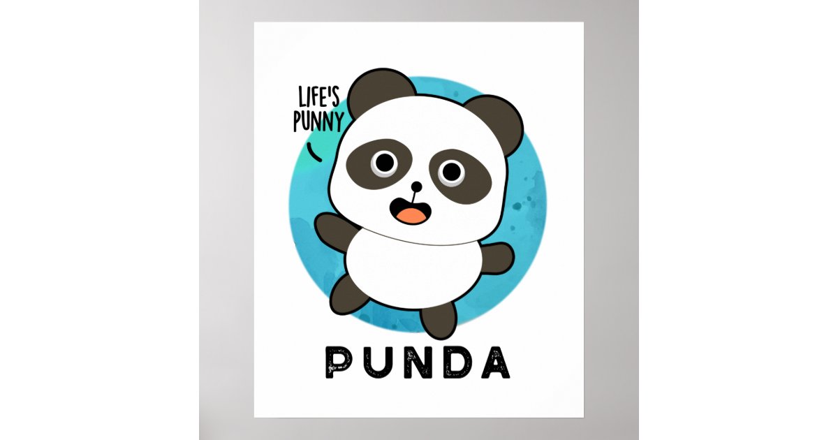 Punda Funny Animal Panda Pun Poster | Zazzle