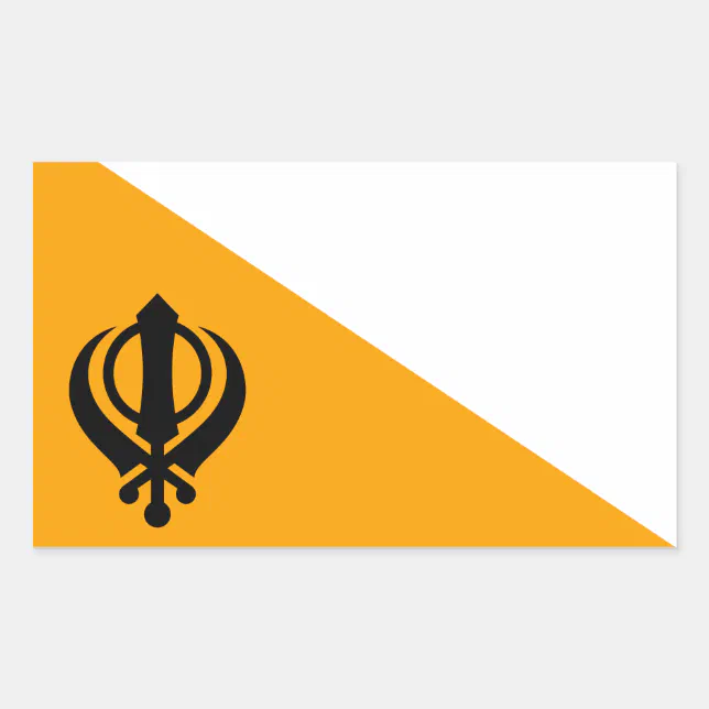 Punjab Sikh Holy Flag Sikhism Nishan Sahib Rectangular Sticker | Zazzle