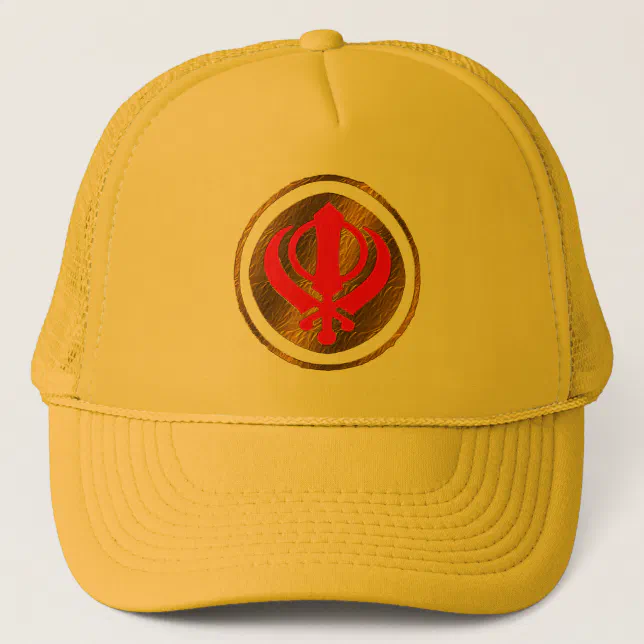 Punjabi Khanda Sikh Khalsa decal hat design | Zazzle